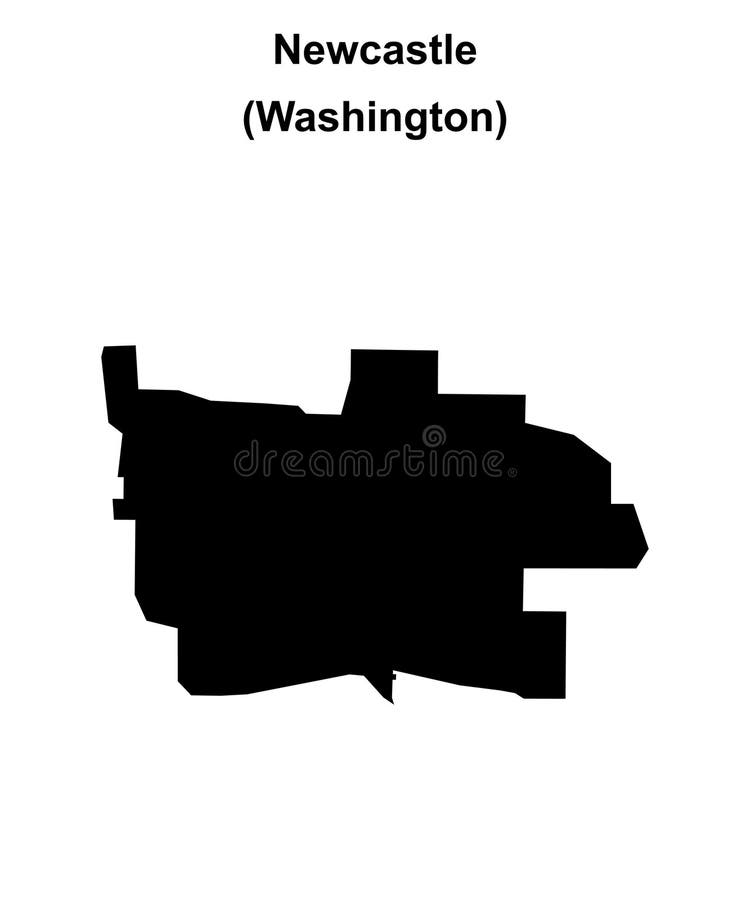 Newcastle outline map stock vector. Illustration of icon - 357622762