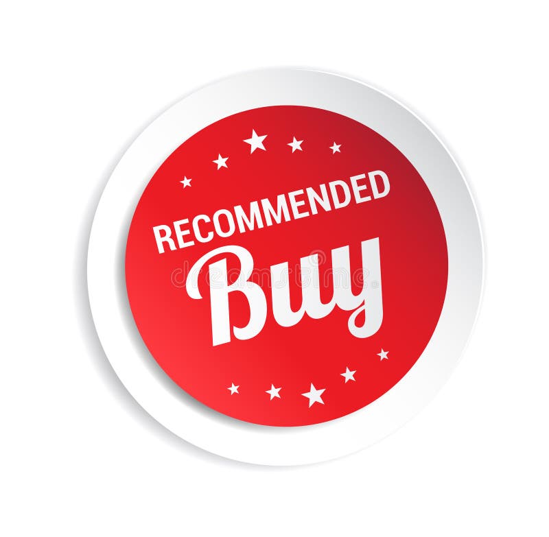 Recommended Buy Shopping Sticker Stock Illustration - Illustration of ...