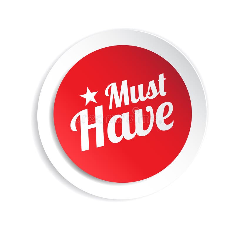 Must Have Shopping Sticker stock illustration. Illustration of ...