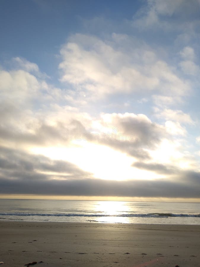 Newday Sunrise Ocean Saltwater Beach Stock Image - Image of sunrise ...