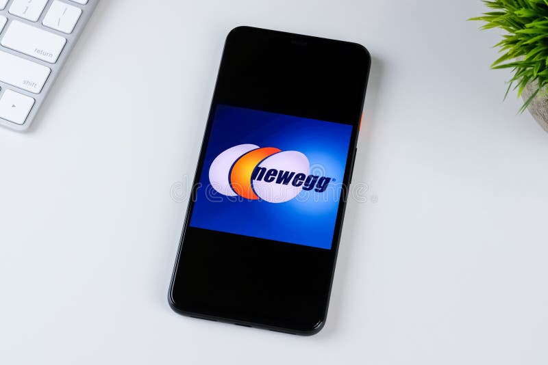 Newegg Mobile App Logo on a Smartphone Screen. Editorial Image - Image ...