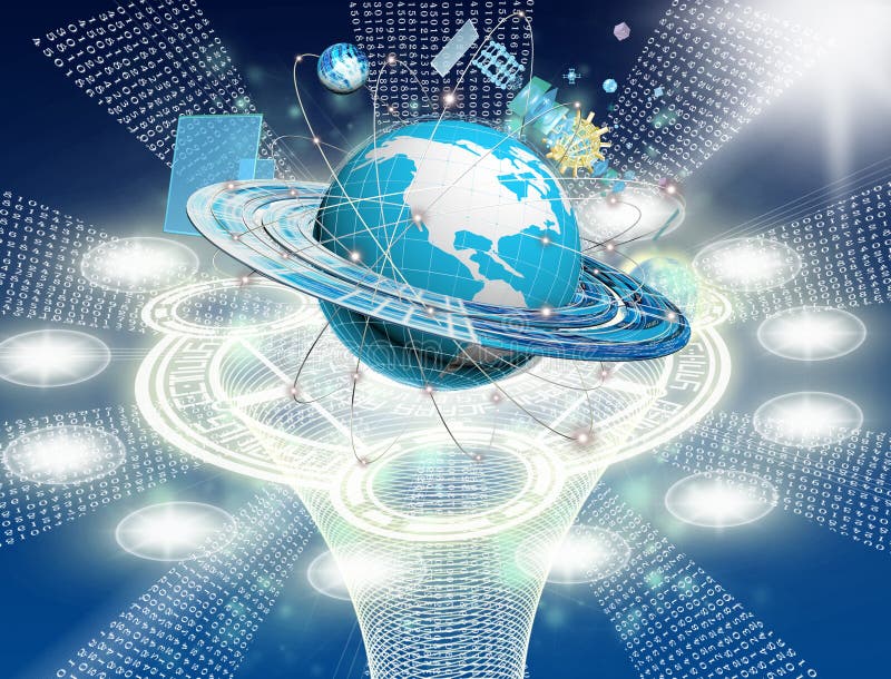 The Newest Internet Technologies Stock Illustration - Illustration of ...