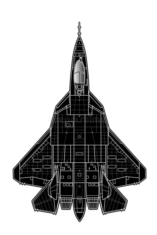 Fighter Jet Blueprint Stock Illustrations – 180 Fighter Jet Blueprint ...