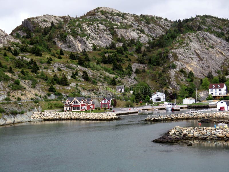 Brigus Cove Newfoundland, Part of Village and Junks of Iceberg Stock ...
