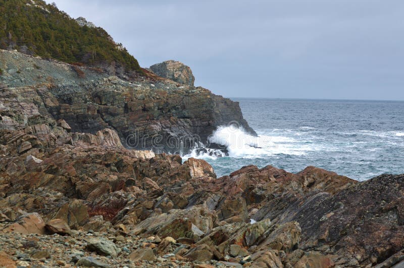 Newfoundland coastline stock photo. Image of scenery - 40370598