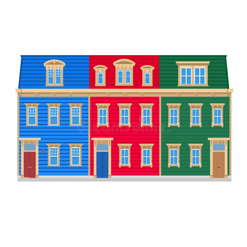 Row Of Houses Illustration