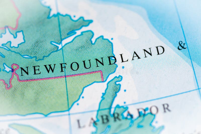Newfoundland and Labrador State, Canada Highlighted on a World Map ...