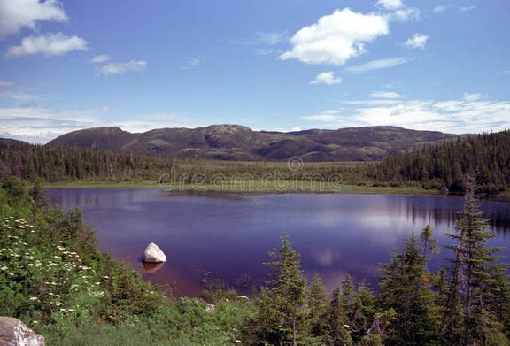 Newfoundland Mountain Lake stock image. Image of white - 4470147