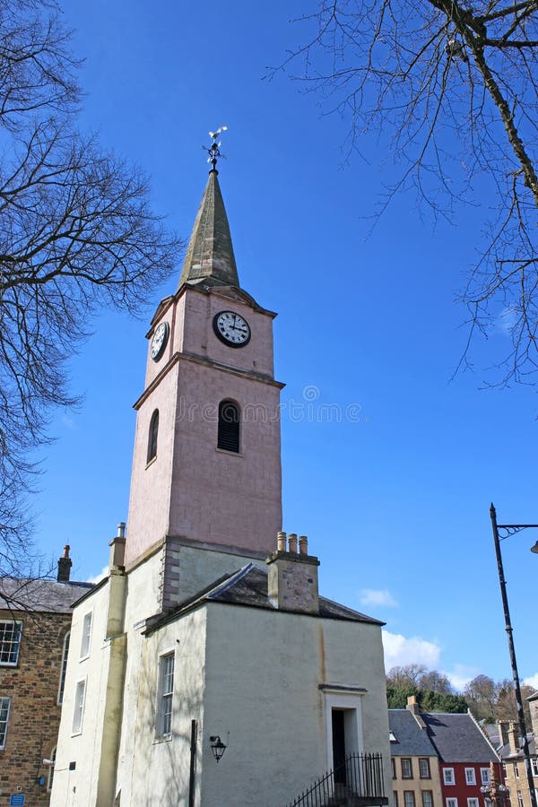 Newgate Clock Tower in Jedburgh, Scotland Stock Image - Image of ...