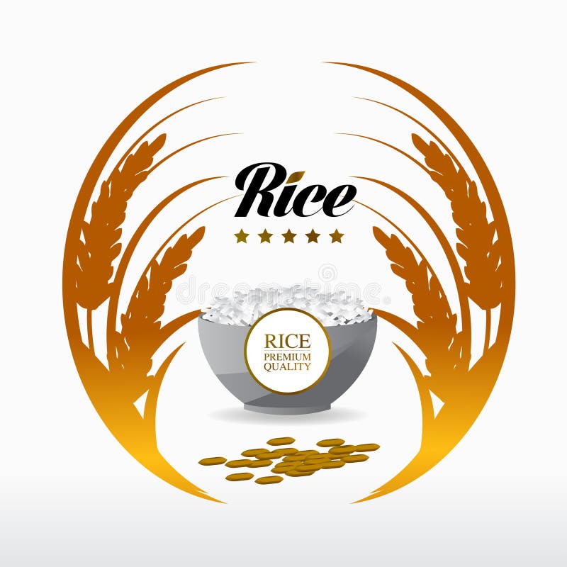 Premium Rice Great Quality Design Concept Vector. Stock Vector ...