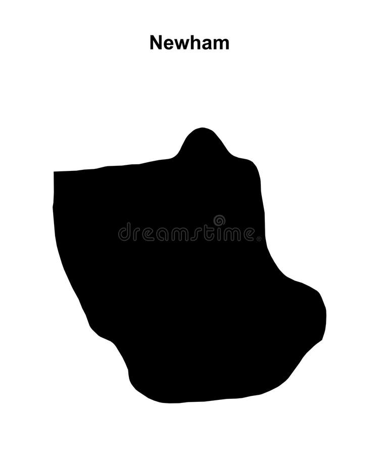 Newham outline map stock vector. Illustration of districts - 371645303