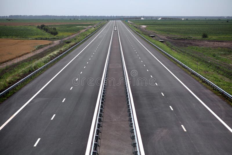 Newly built highway stock photo. Image of empty, long - 27081496