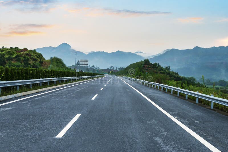 Newly built highway stock photo. Image of highway, blue - 96818250