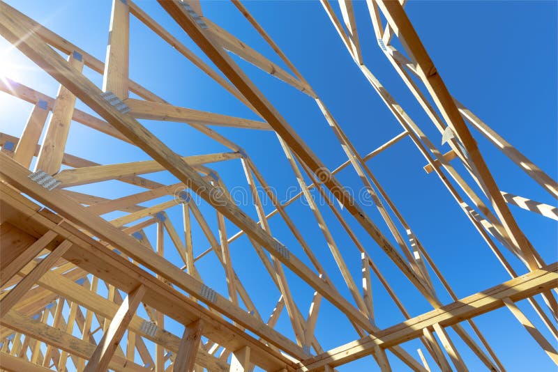 Newly Built Home Under Construction Stock Image - Image of design ...