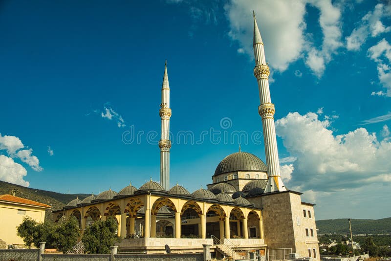 Newly Built Mosque in Akbuk, Turkey Stock Photo - Image of place ...