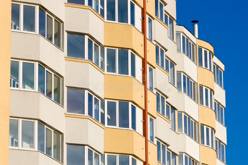 Newly Built Residential Building Stock Image - Image of architecture ...