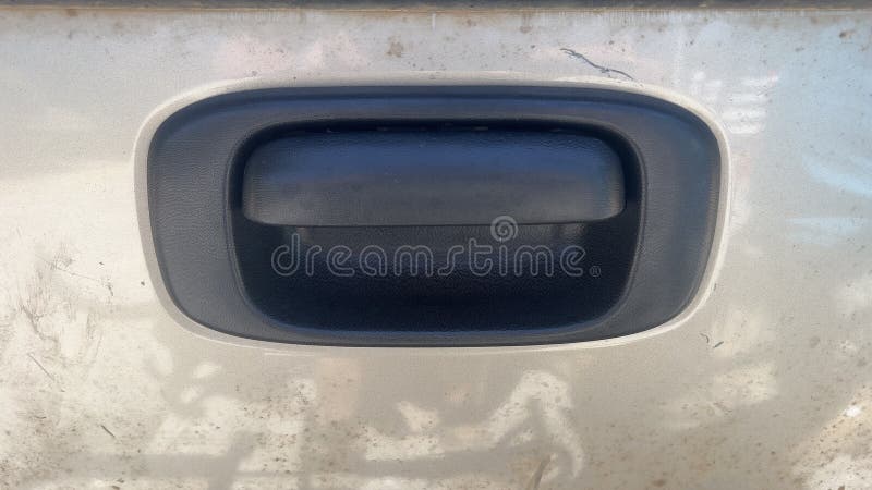 Newly Install Truck Tailgate Handle Stock Image - Image of bumper ...