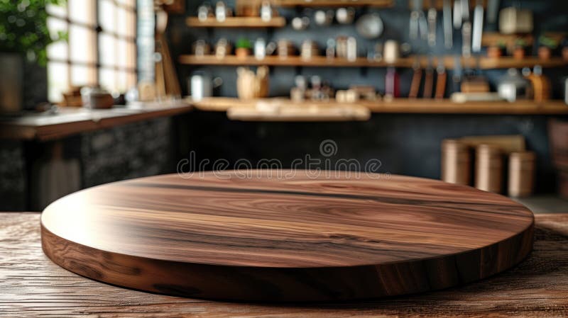 Newly Made Table Top As Podium in a Carpentry Workshop Stock ...