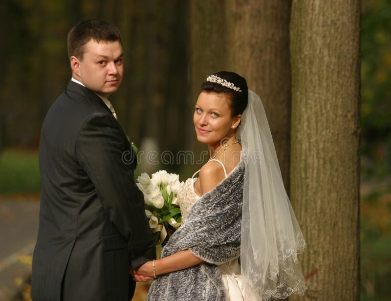 Newly-married couple stock photo. Image of contestant - 2347502