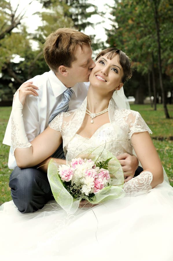 Newly married couple stock photo. Image of autumn, crop - 26843172