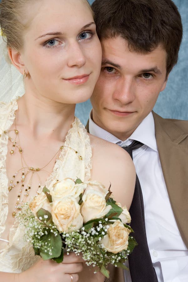 Newly-married couple stock image. Image of female, happiness - 5535331