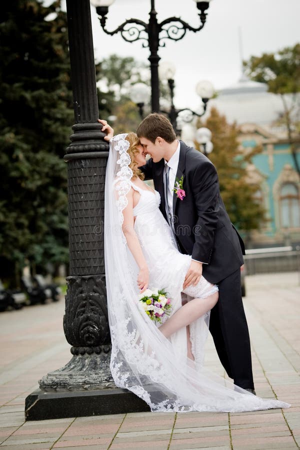 The newly-married couple stock image. Image of girl, happy - 9420349