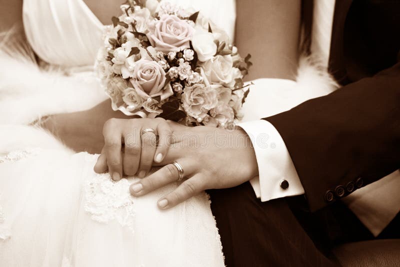 Groom and the bride stock photo. Image of pedicure, gown - 5464946