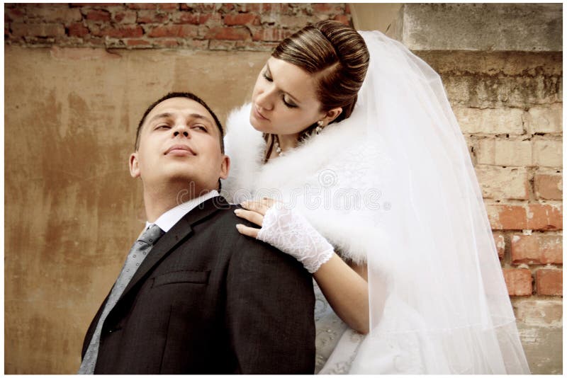 Newly married together stock photo. Image of pair, kissing - 91340122