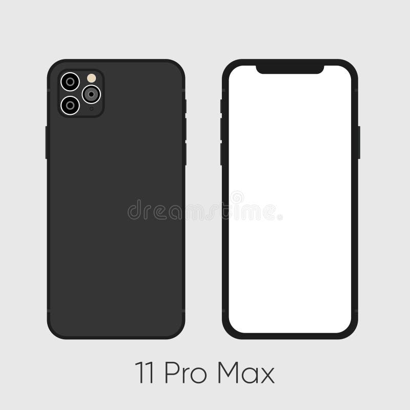 Newly Released White Smartphone 11 Pro, Frond and Back Sides Isolated ...