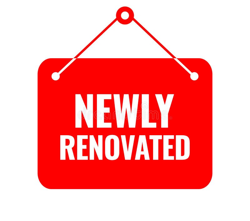 Newly Renovated Vector Sign Stock Vector - Illustration of store ...