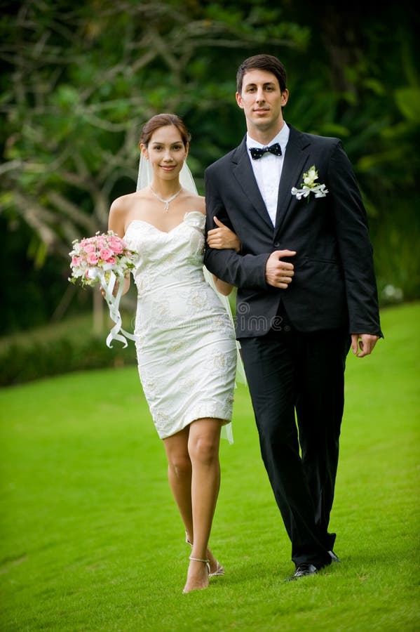 Newly Wed Couple stock photo. Image of female, looking - 14730348