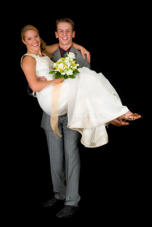 Newly wed couple stock image. Image of gown, happiness - 7154327