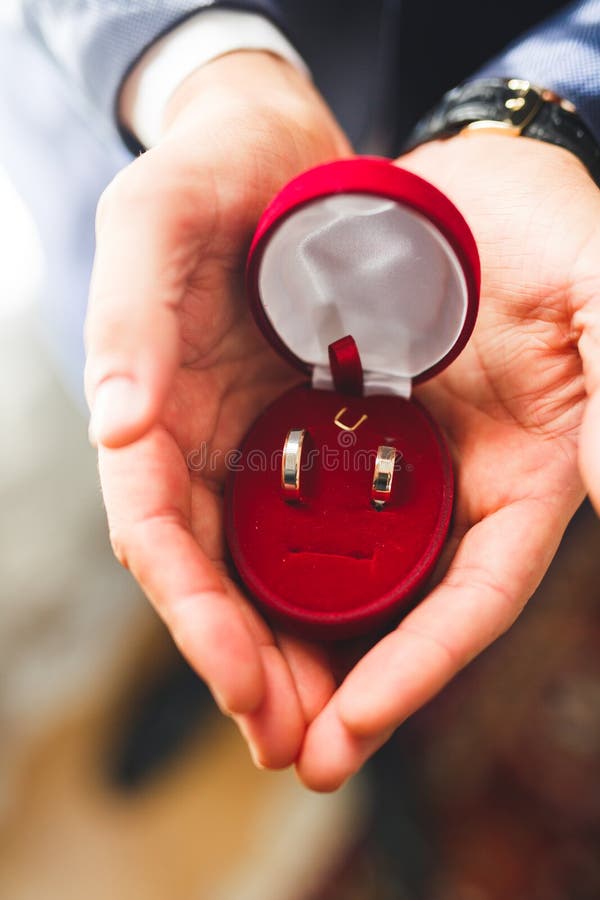 Newly Wed Couple`s Hands with Wedding Rings Stock Image - Image of ...