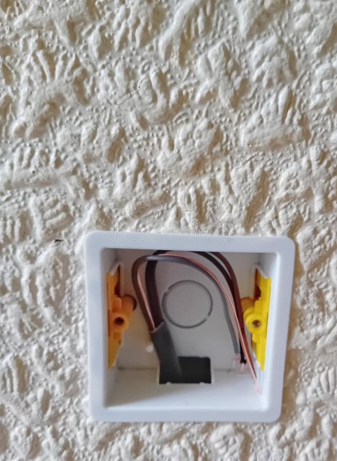 Newly Wired Box for Light Switch during Electrical Rewiring of a Home ...