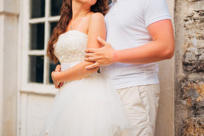 Newlyweds Hug Each Other in Montenegro Stock Image - Image of marriage ...