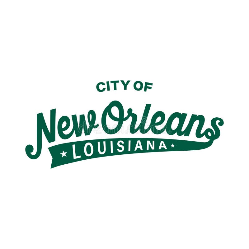 City of New Orleans Lettering Design. New Orleans Typography Design ...