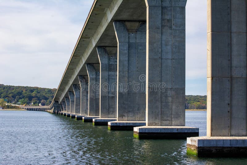 Newport Bridge Structure of Strength and Power Stock Photo - Image of ...