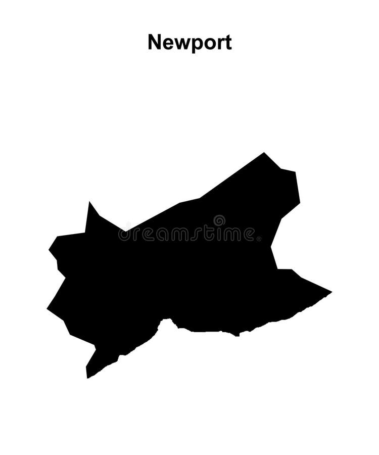 Newport outline map stock vector. Illustration of tourism - 360691114