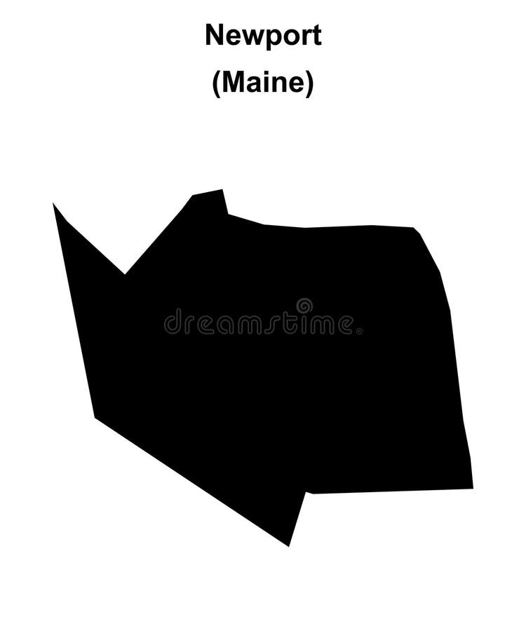 Newport outline map stock vector. Illustration of canton - 387372871