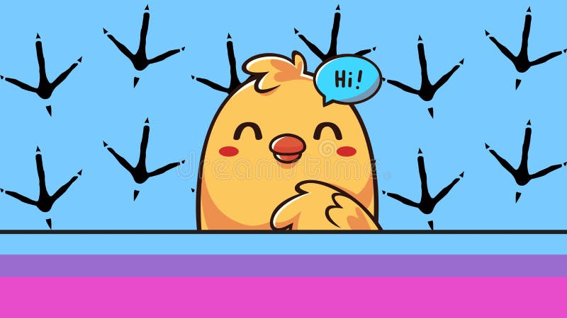 CHICKEN SAYS HELLO (ILLUSTRATION IMAGE) Stock Illustration ...