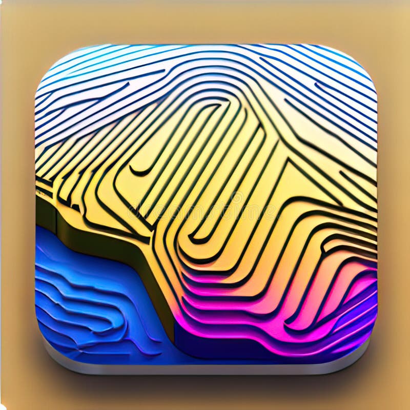 News Aggregator Software App Style Icon. Generative AI. Stock ...