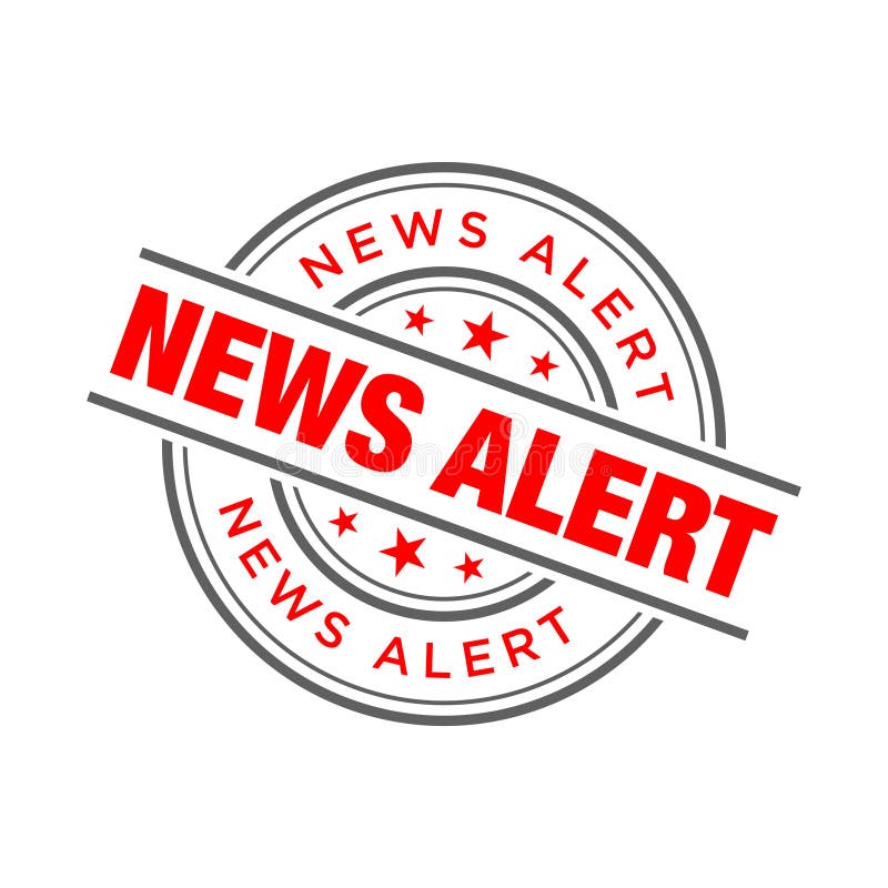 News Alert Rubber Stamp Vector Template Stock Vector - Illustration of ...