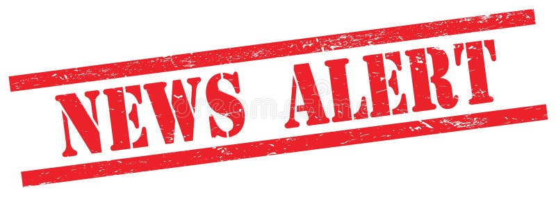 NEWS ALERT Text on Red Grungy Rectangle Stamp Stock Illustration ...