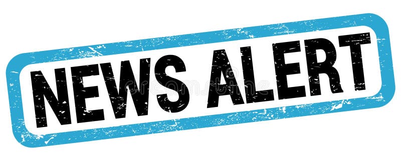 NEWS ALERT Text Written on Blue-black Rectangle Stamp Stock ...