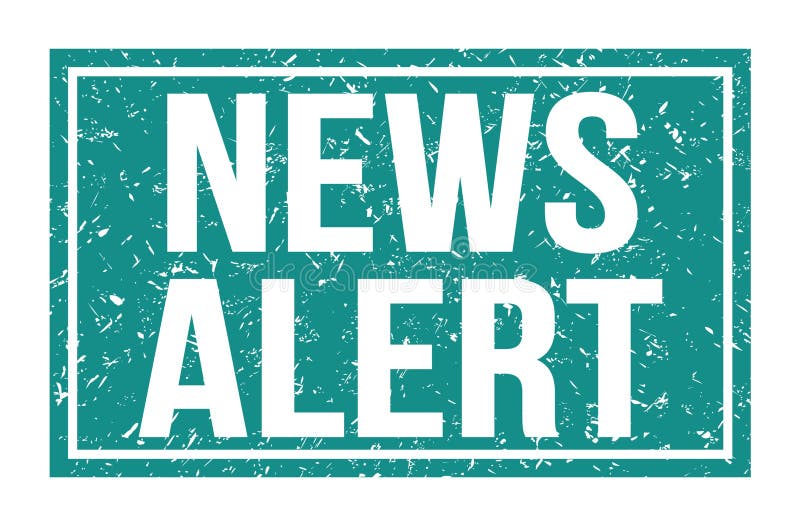NEWS ALERT, Words on Blue Rectangle Stamp Sign Stock Illustration ...