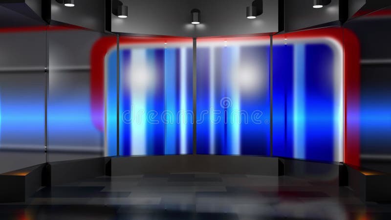 News Backdrop of a Glass Partition with a News Studio Backdrop in the ...