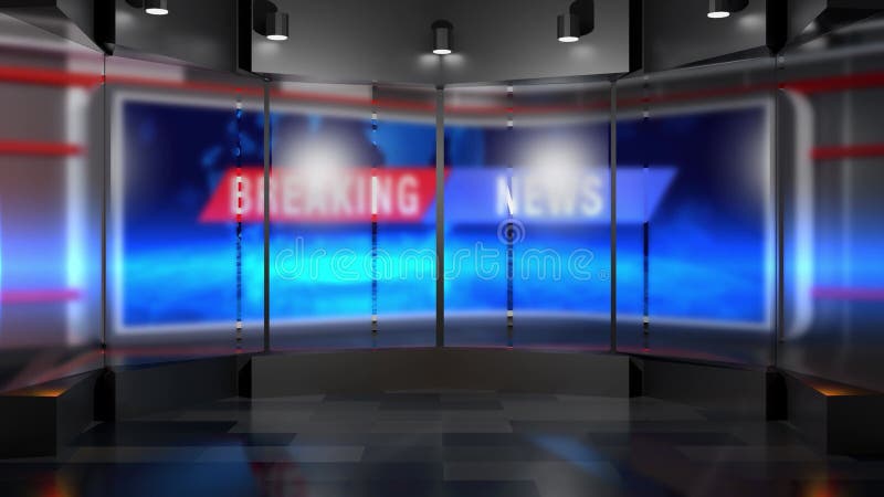 News Backdrop of a Glass Partition with a News Studio Backdrop in the ...