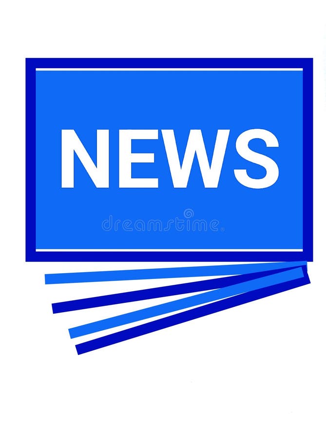 News ,blue on White Background Stock Illustration - Illustration of ...
