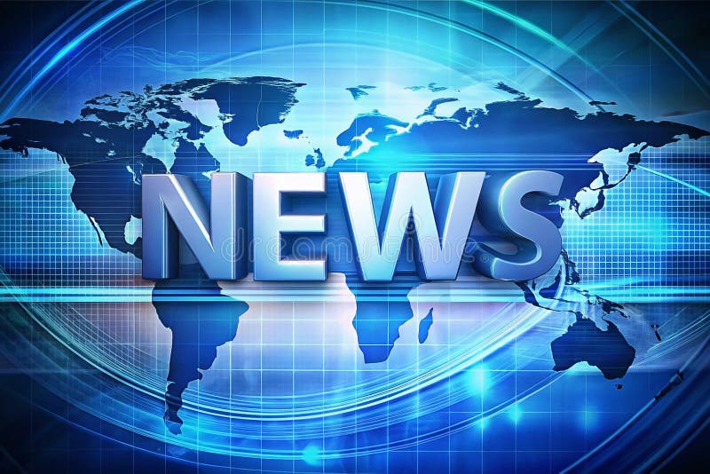 News Broadcast Graphic World Map Stock Illustration - Illustration of ...