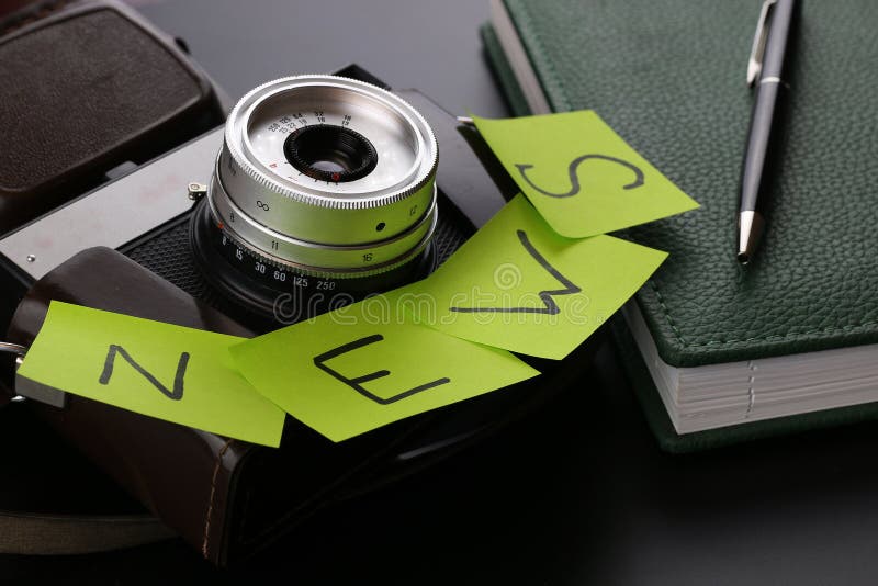 News camera journalism stock photo. Image of reporter - 89348030